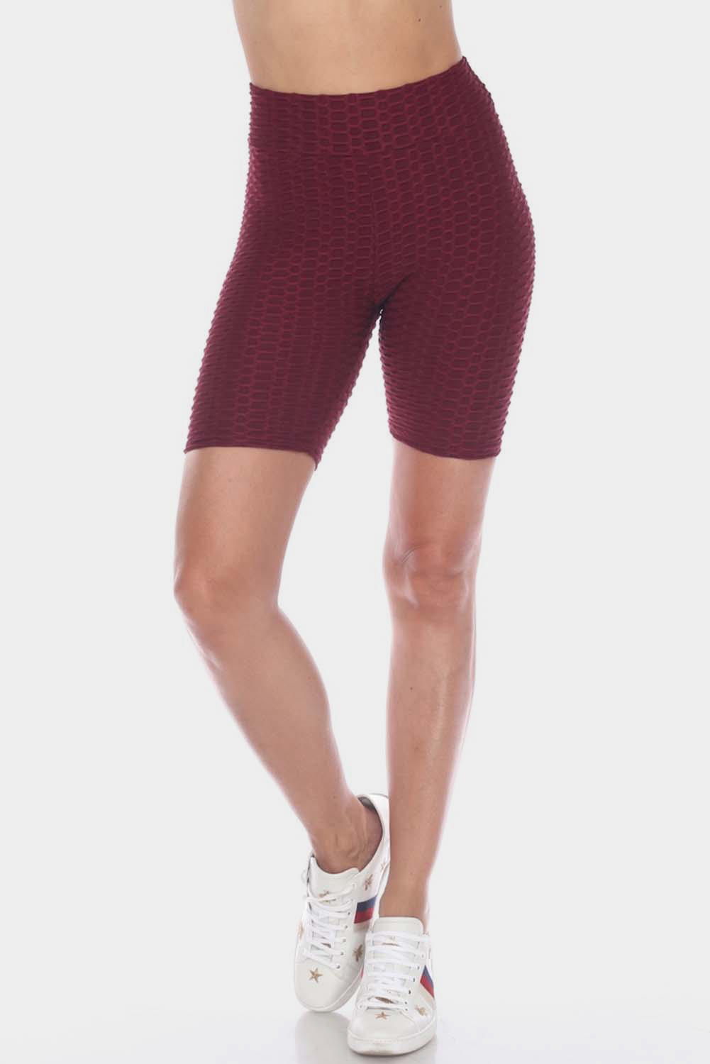 $ 7.65 - Wholesale Wine Fiery Red Scrunch Butt Anti Cellulite Honeycomb ...