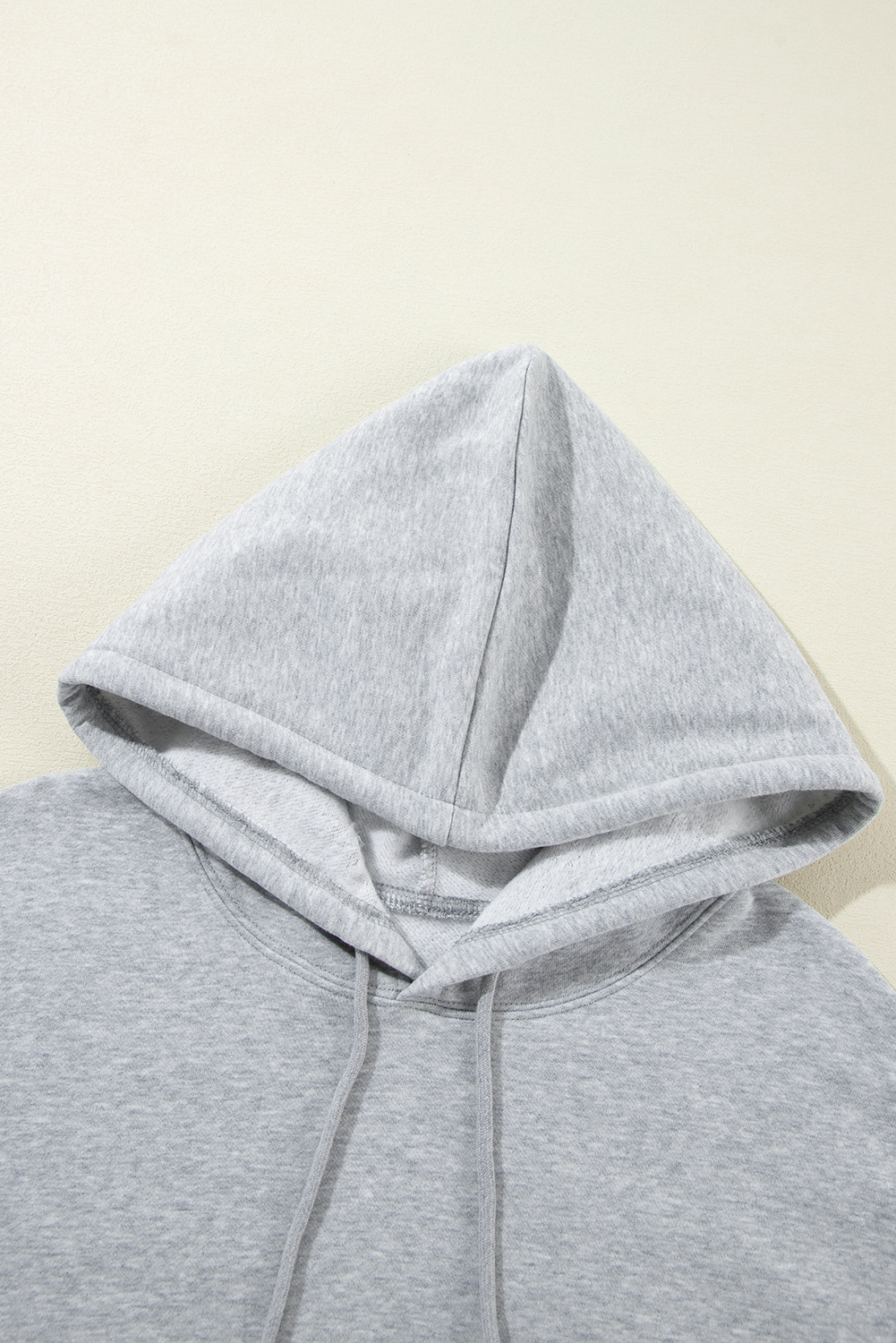 $ 9.94 - Wholesale Light Grey Fleece Lined Kangaroo Pocket Drawstring ...