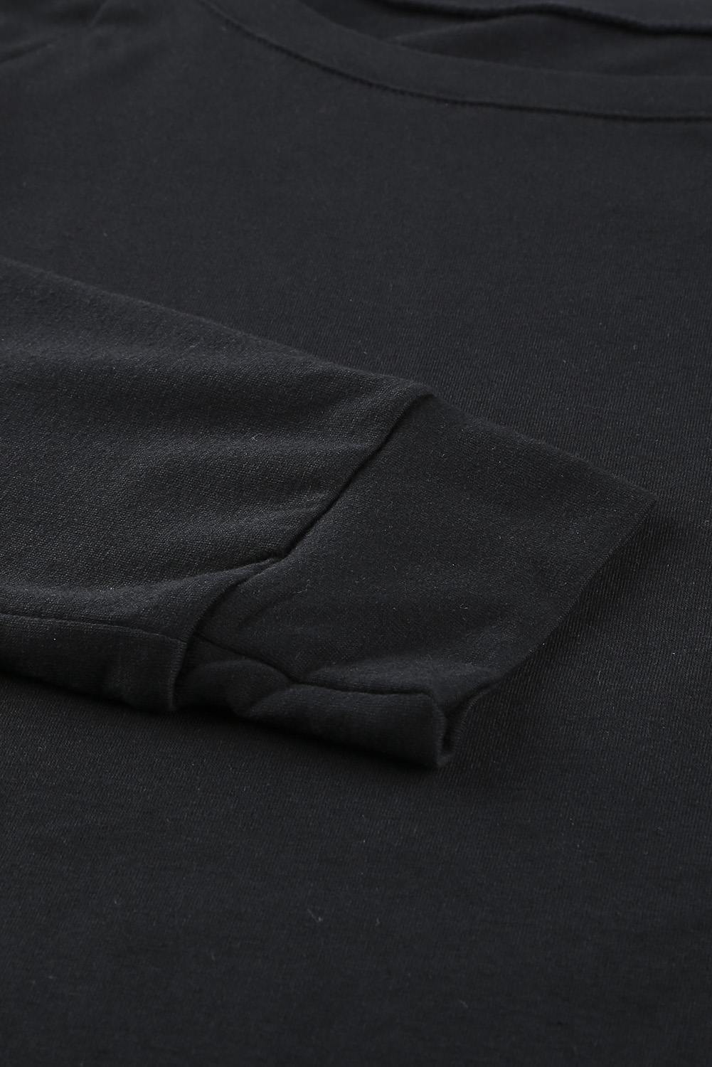 $6.5 Leopard Insert Black Sweatshirt Wholesale