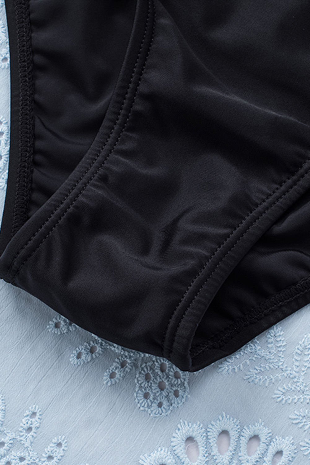 $7.39 Ruffled Leopard Tankini Top and Solid Color Panty Swimwear Wholesale