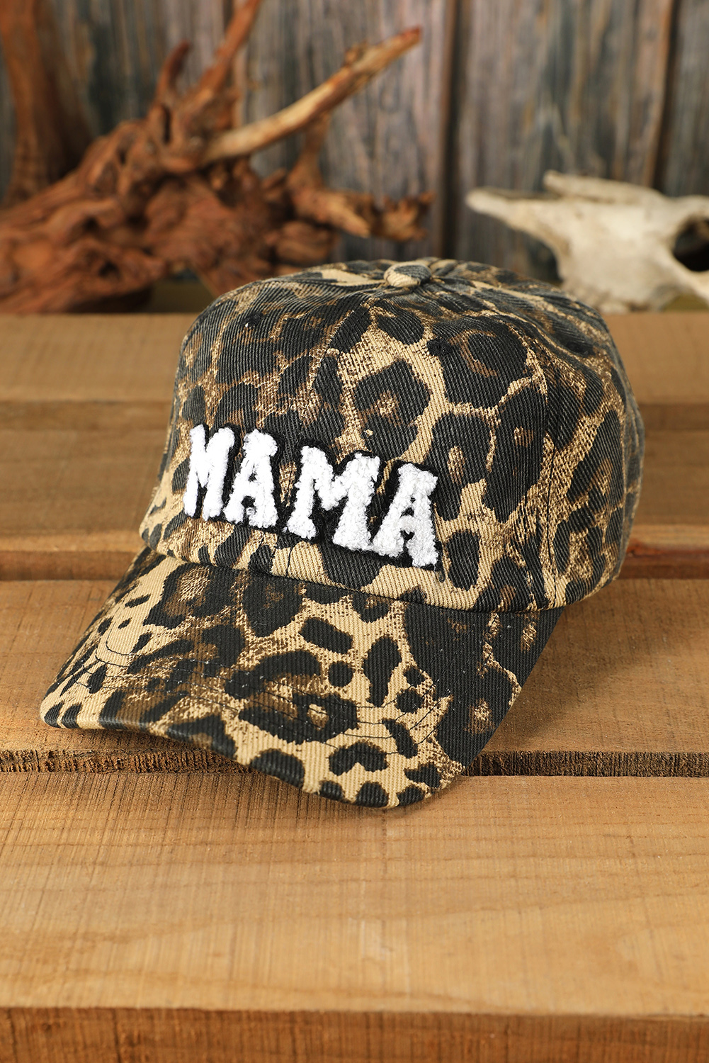 $3.58 Leopard MAMA Embroidered Leopard Baseball Cap Wholesale