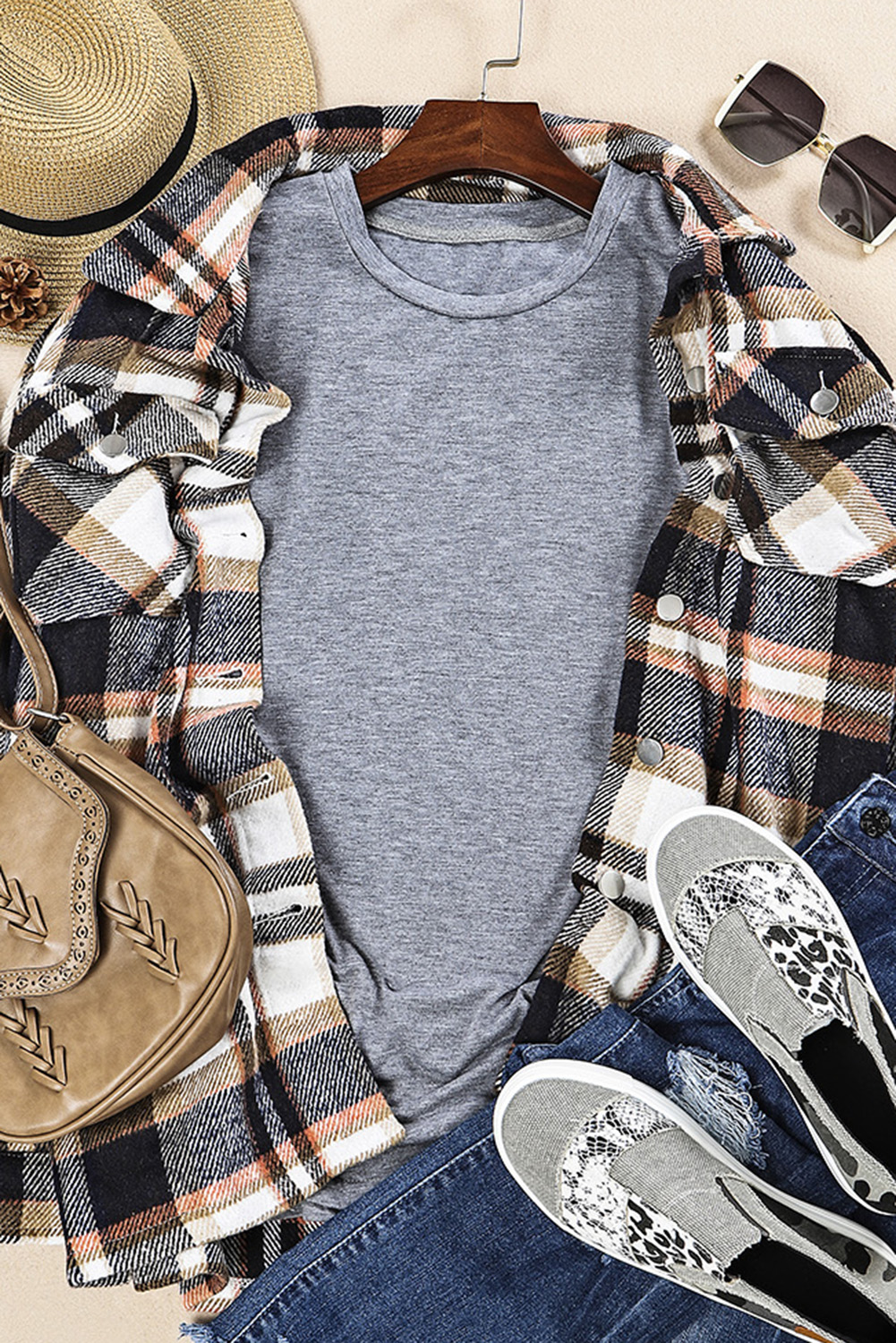 $3.98 Gray Solid Color Crew Neck Tee Wholesale