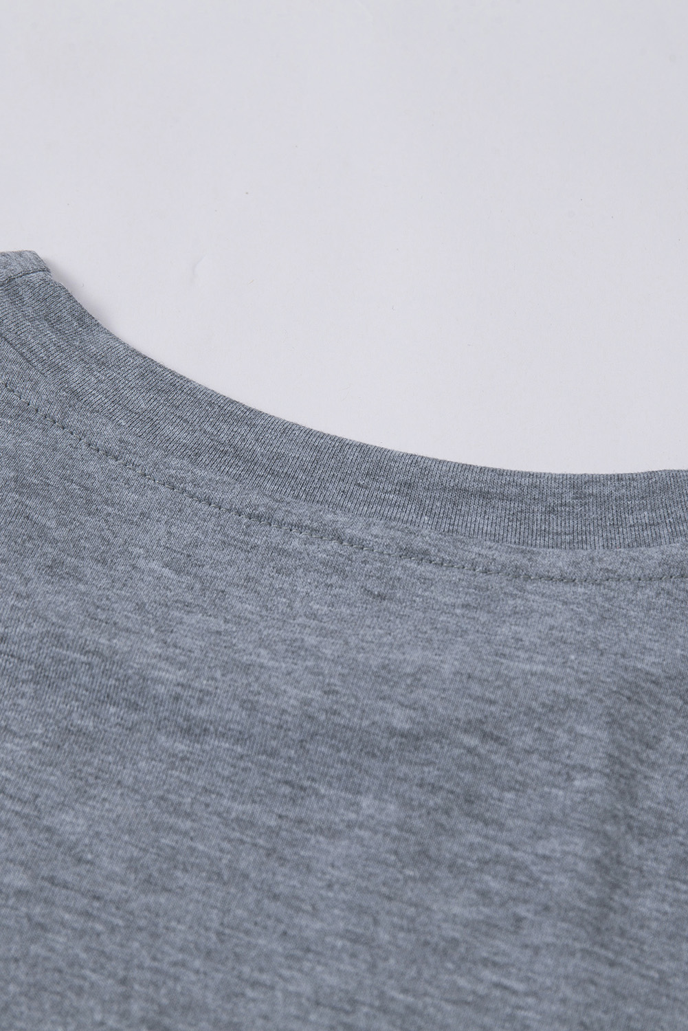 $3.98 Gray Solid Color Crew Neck Tee Wholesale