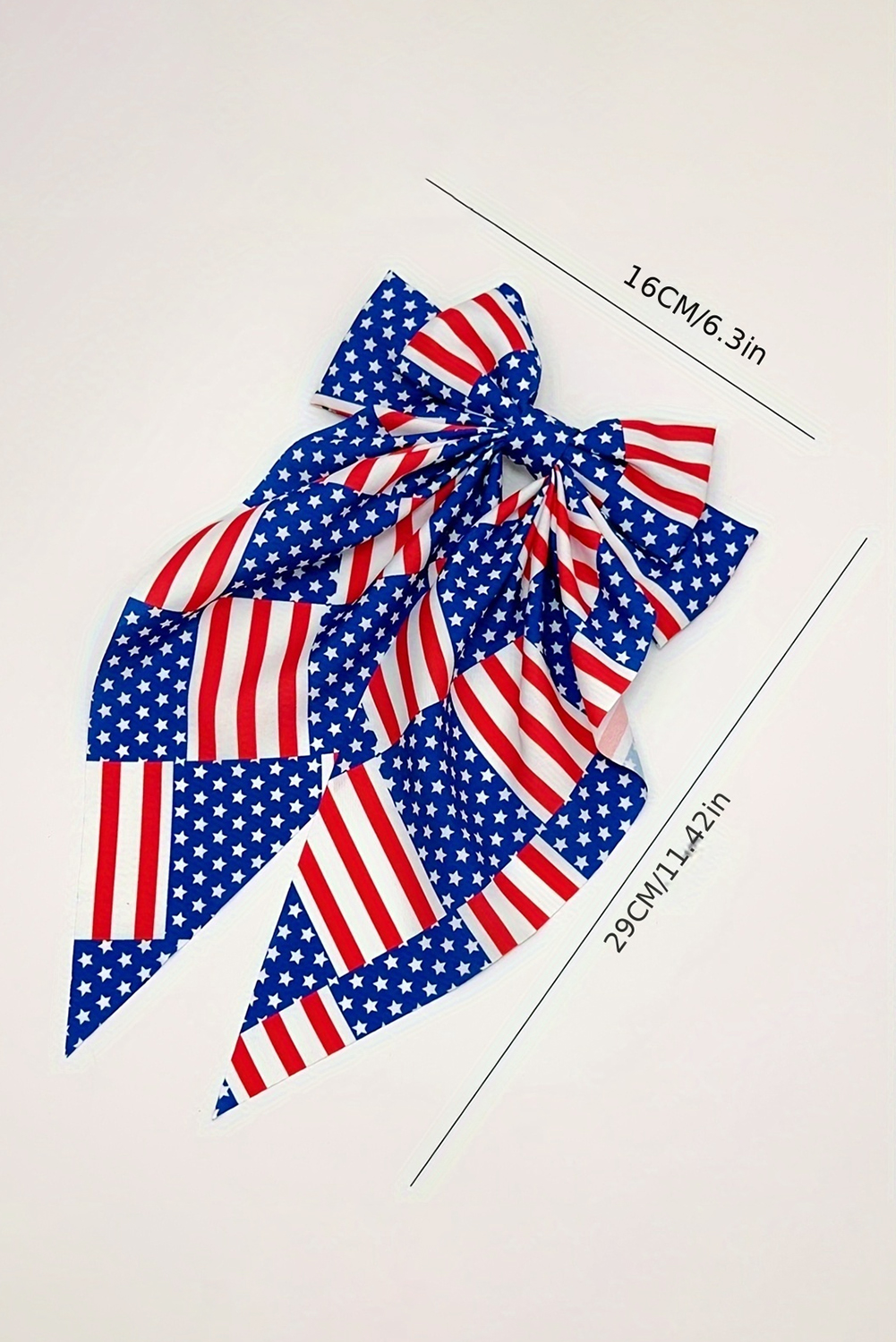 $1.85 Dark Blue American Flag Large Bow Knot Hair Clip Wholesale