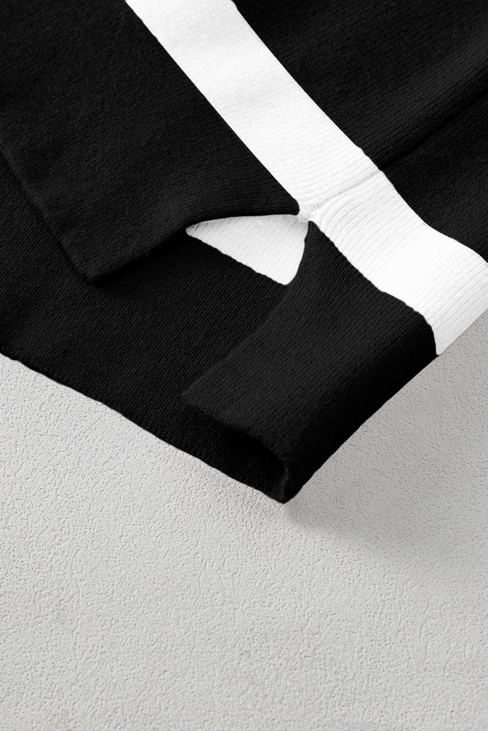 $11.1 Light French Beige Colorblock Oversized Sweater Wholesale