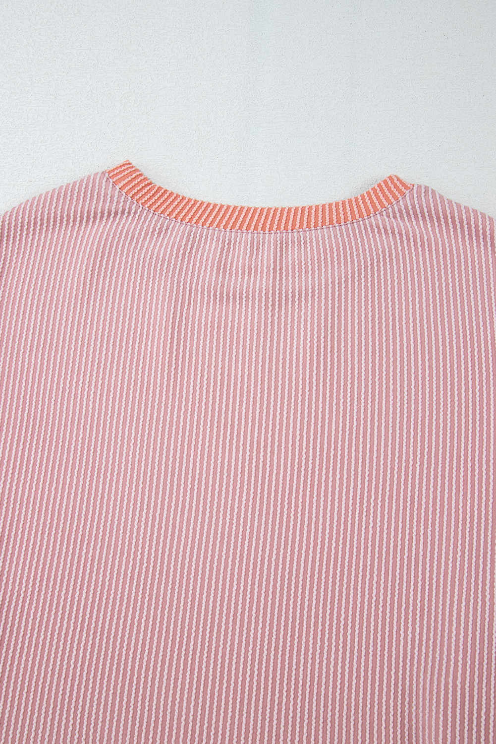 $5.7 Multicolour Corded Colorblock Patchwork Drop Shoulder Long Sleeve ...