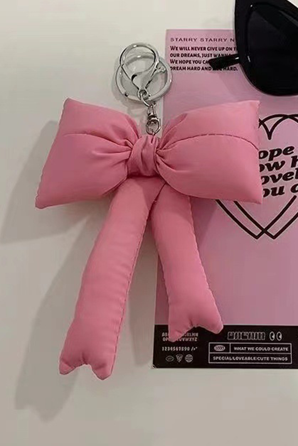 $1.98 Pink Cute 3D Bow Knot Keychain Wholesale