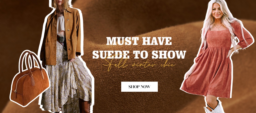 women suede clothing for fall winter