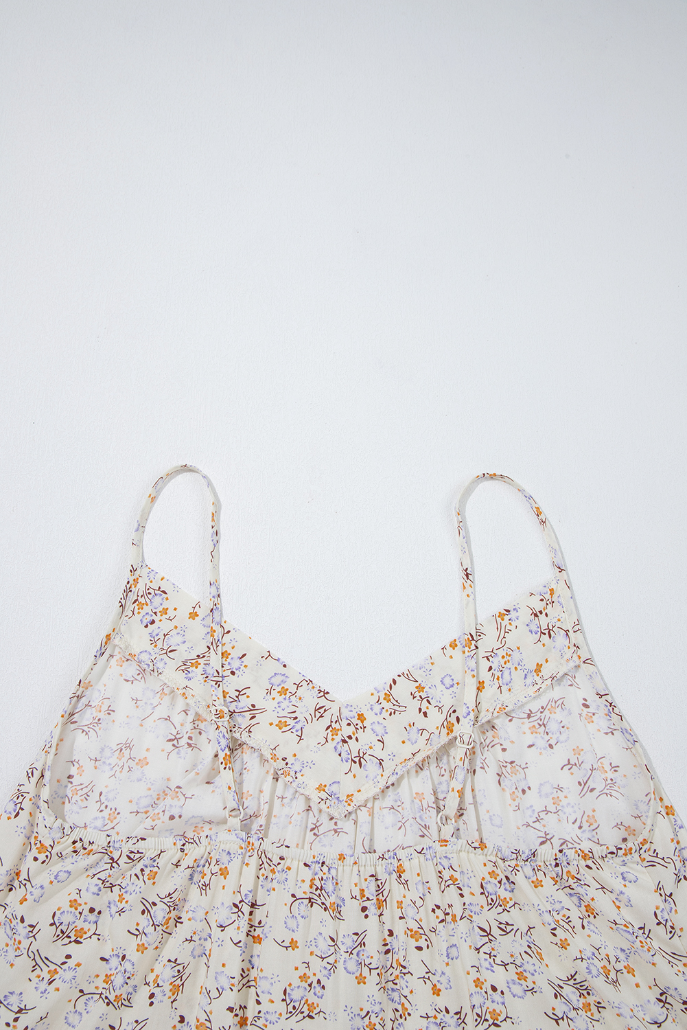 $3.7 Apricot Boho Floral Spaghetti Straps Tank Top Wholesale