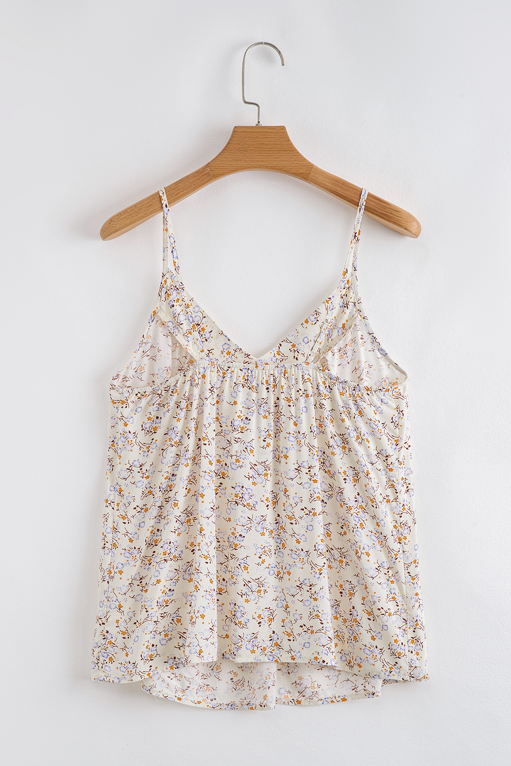 $3.7 Apricot Boho Floral Spaghetti Straps Tank Top Wholesale