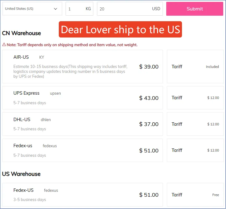 Why Is Dear Lover Shipping So Expensive