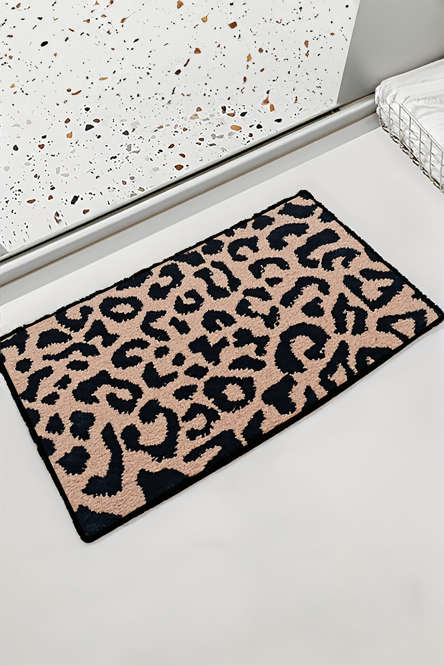$1.54 Light French Beige Leopard Faux Cashmere Wool Spinning Entrance ...