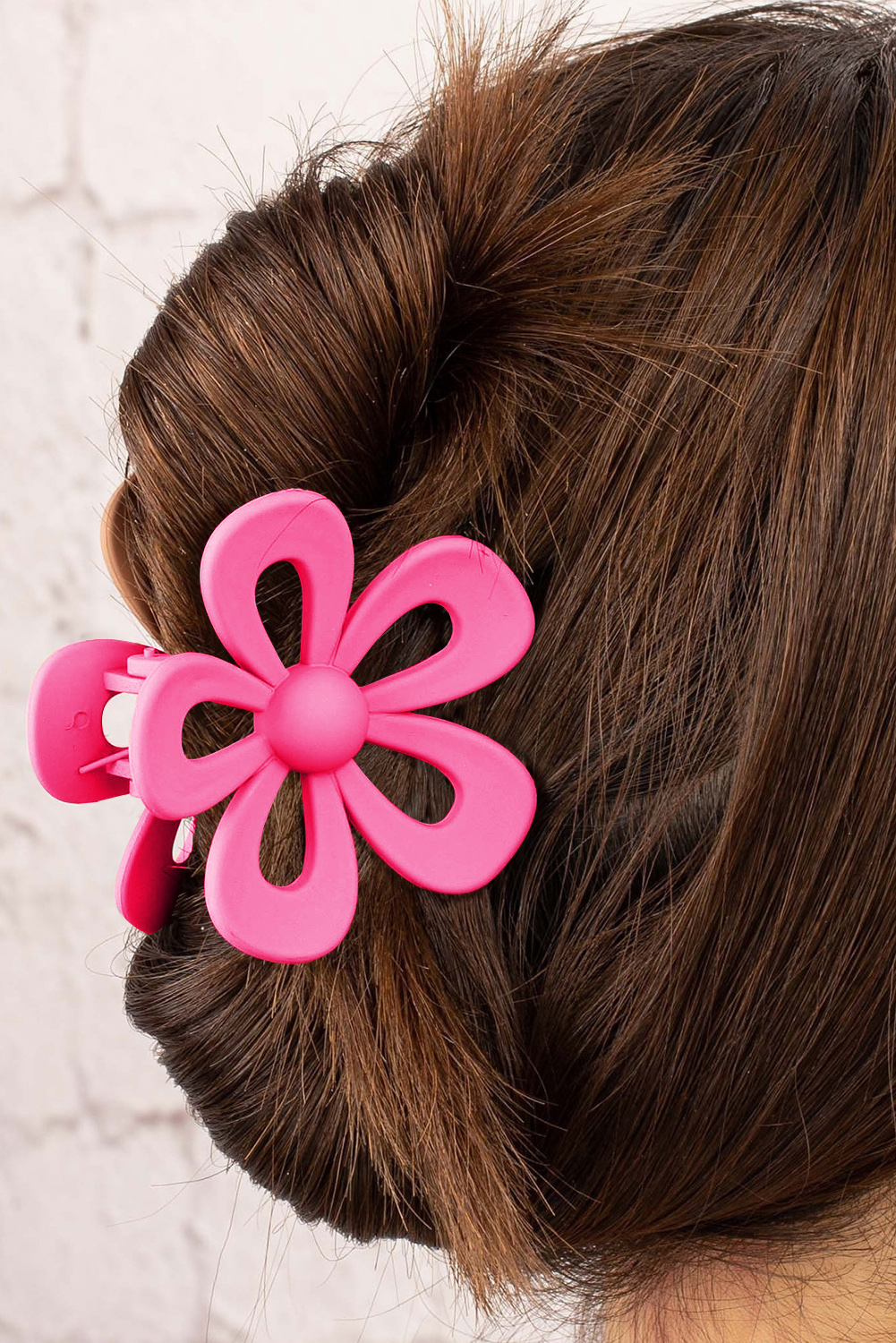 $ 1.47 - Rose Red Sweet Hollowed Flower Shape Claw Clip - ds.dear-lover.com