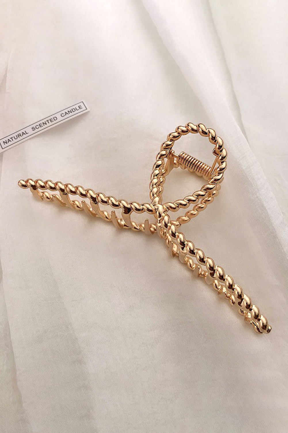 $ 1.47 - Gold Twist Large Alloy Hair Clip - ds.dear-lover.com