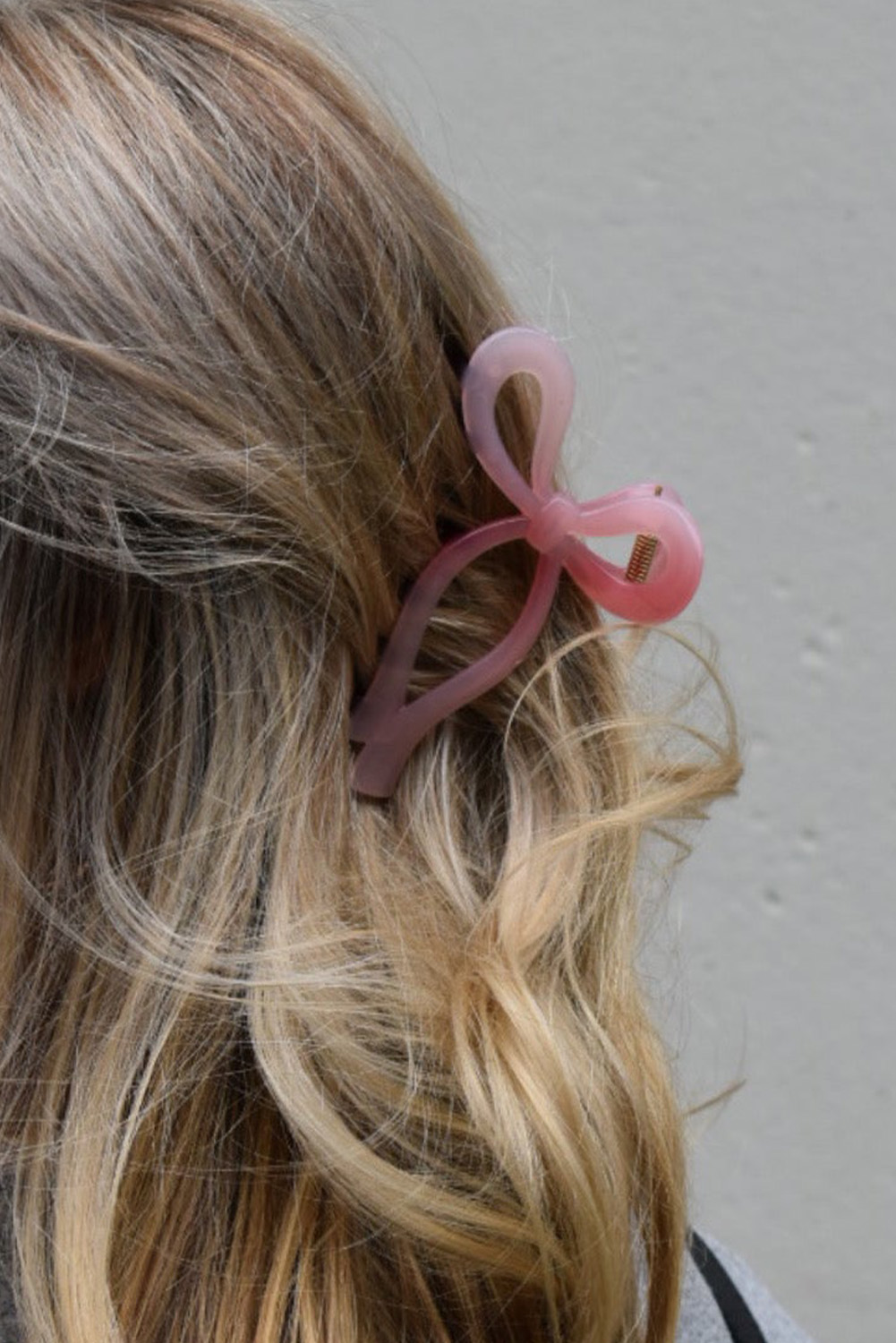 $ 1.47 - Pink Long Tail Bow Knot Shape Claw Clip - ds.dear-lover.com