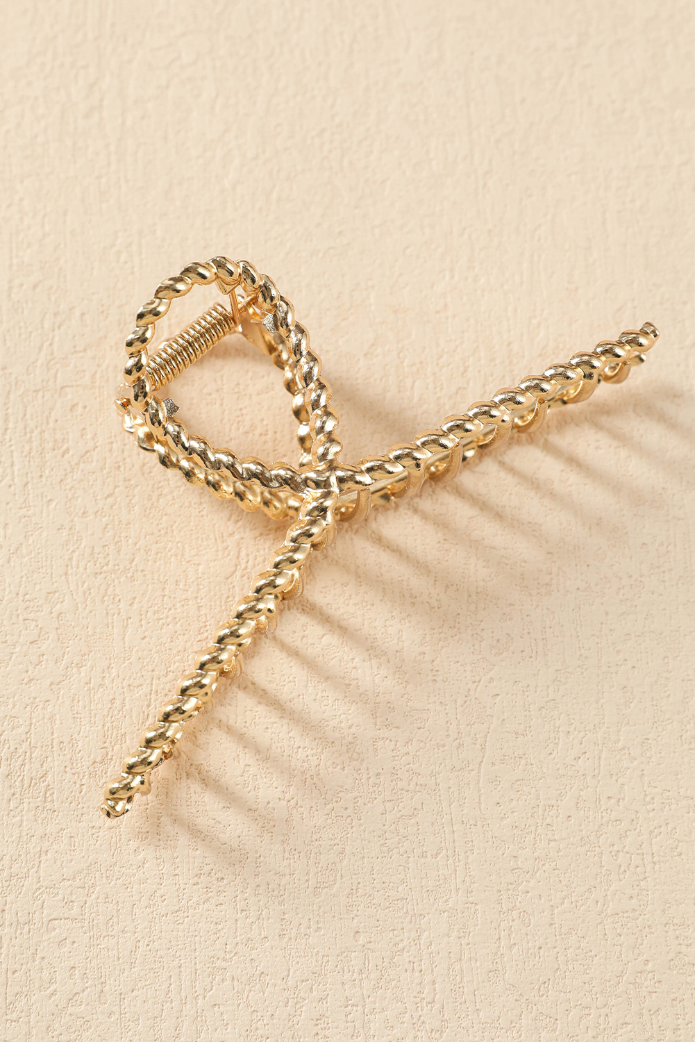 $ 1.47 - Gold Twist Large Alloy Hair Clip - ds.dear-lover.com