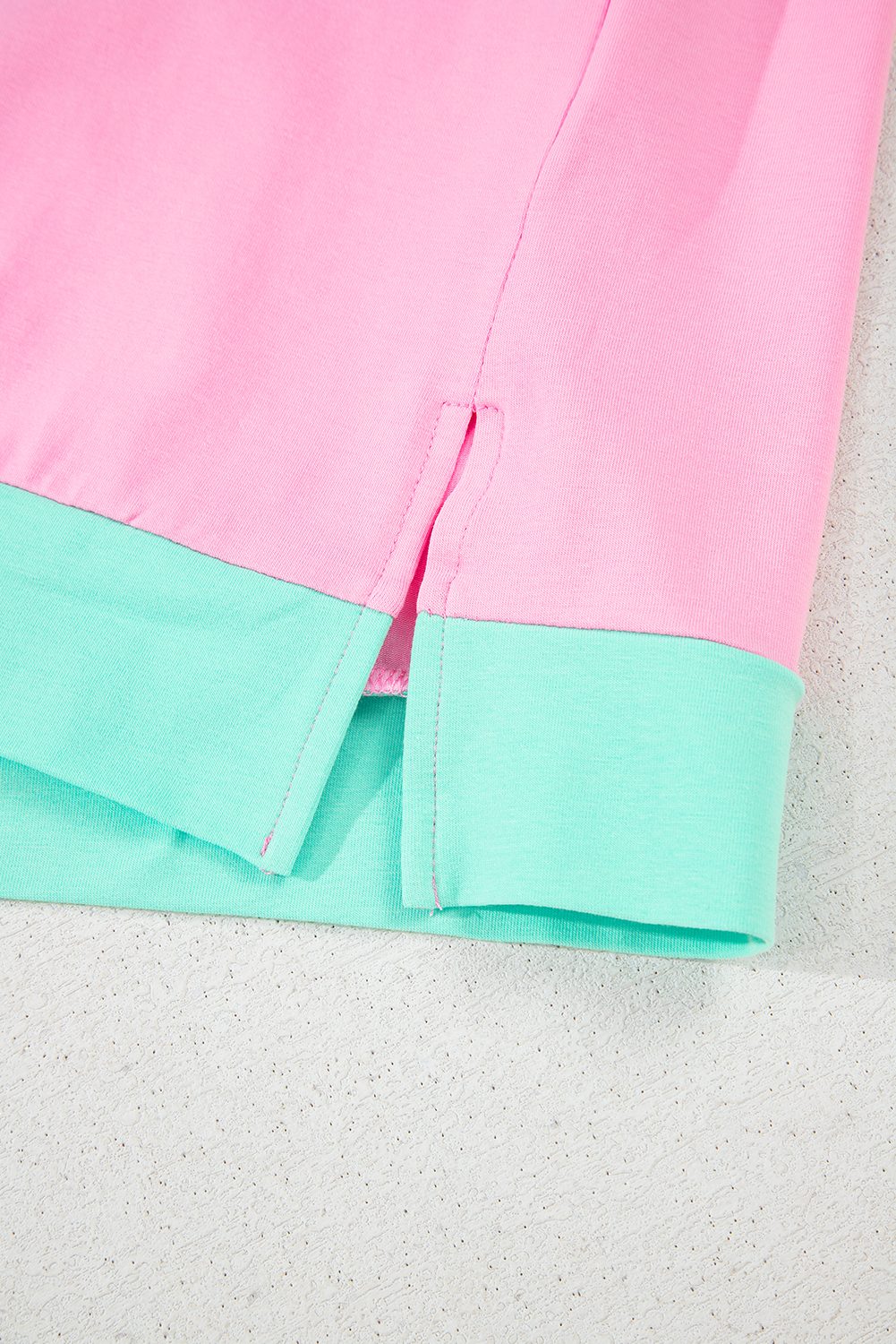 $ 9.24 - Mint Green Two Tone Half Buttons Collared T Shirt - ds.dear ...