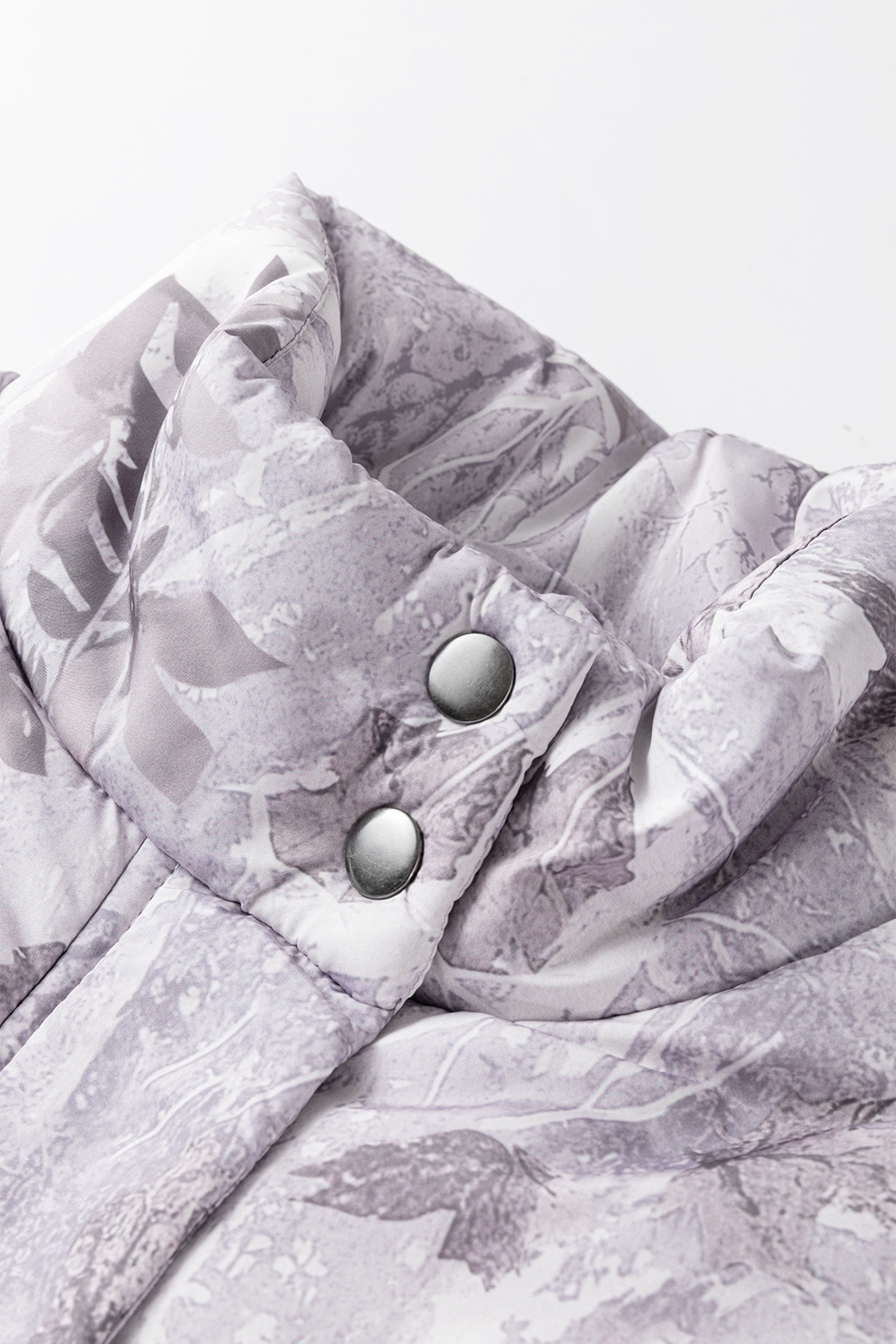 $ 20.33 - Gray Camo Leaf Print Winter Puffer Vest - ds.dear-lover.com